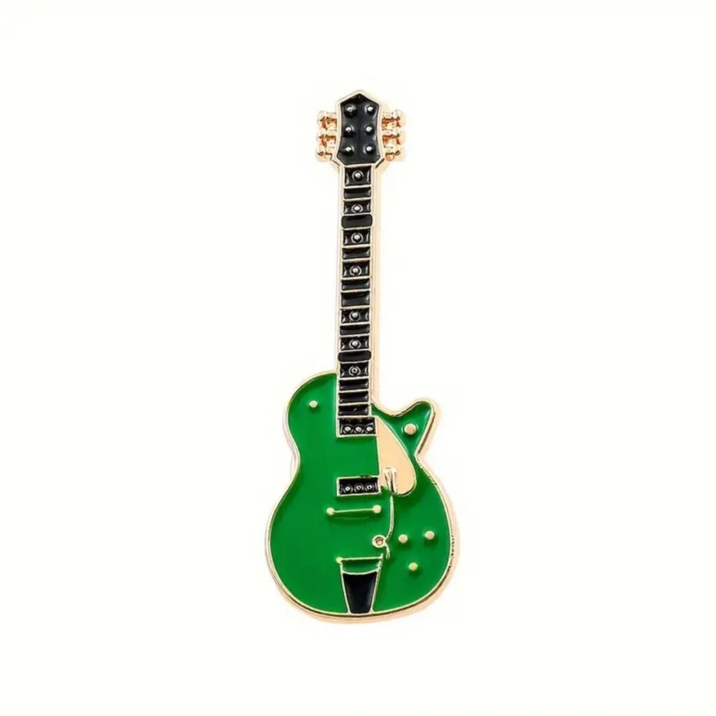 Green Electric Guitar Enamel Pin – BCOOL NZ
